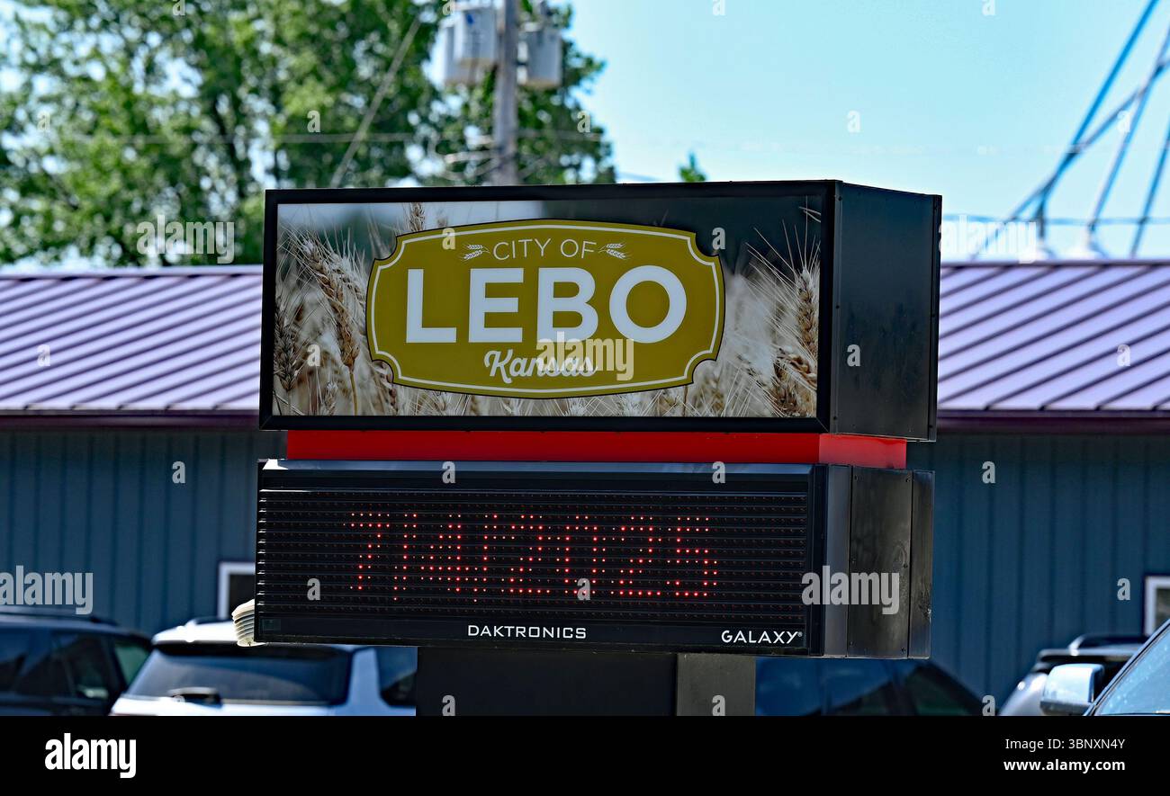 LEBO KANSAS, USA - JULY4, 2025 Annual 4th of July parade in very rural ...