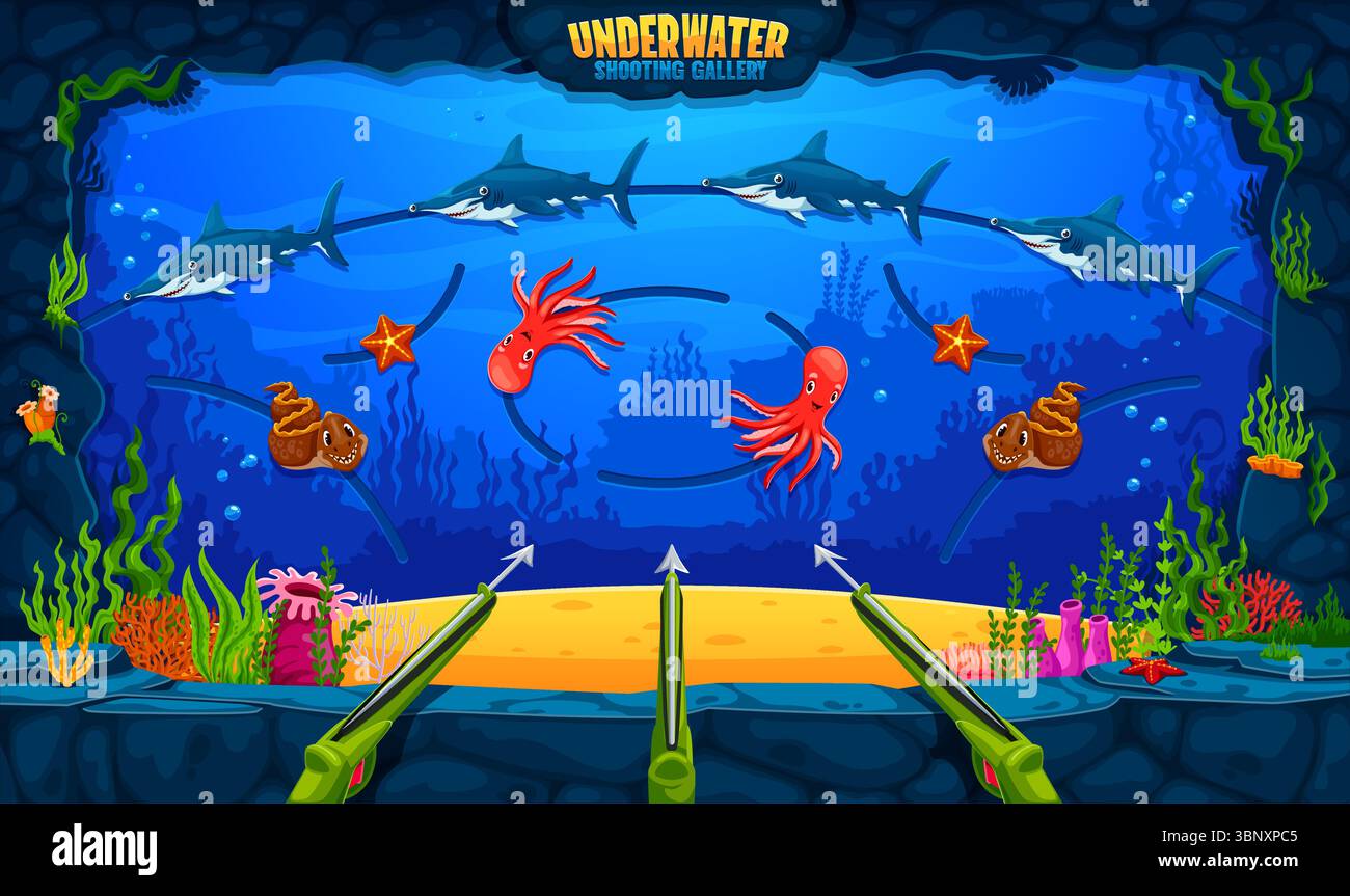 Underwater hunting carnival shoot game amusement park shooting range ...