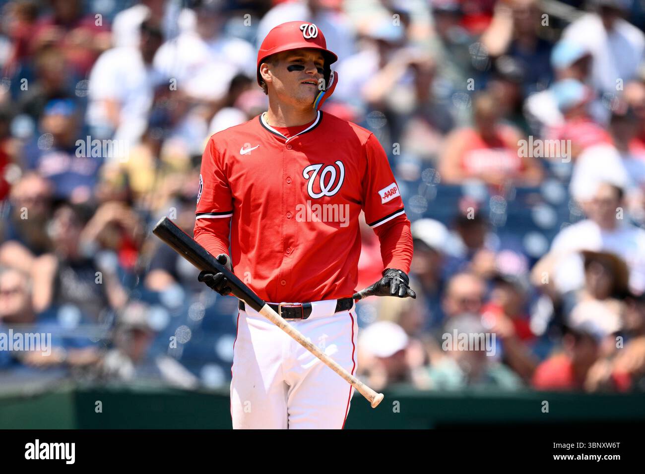 Washington Nationals' Brady House in action during a baseball game ...