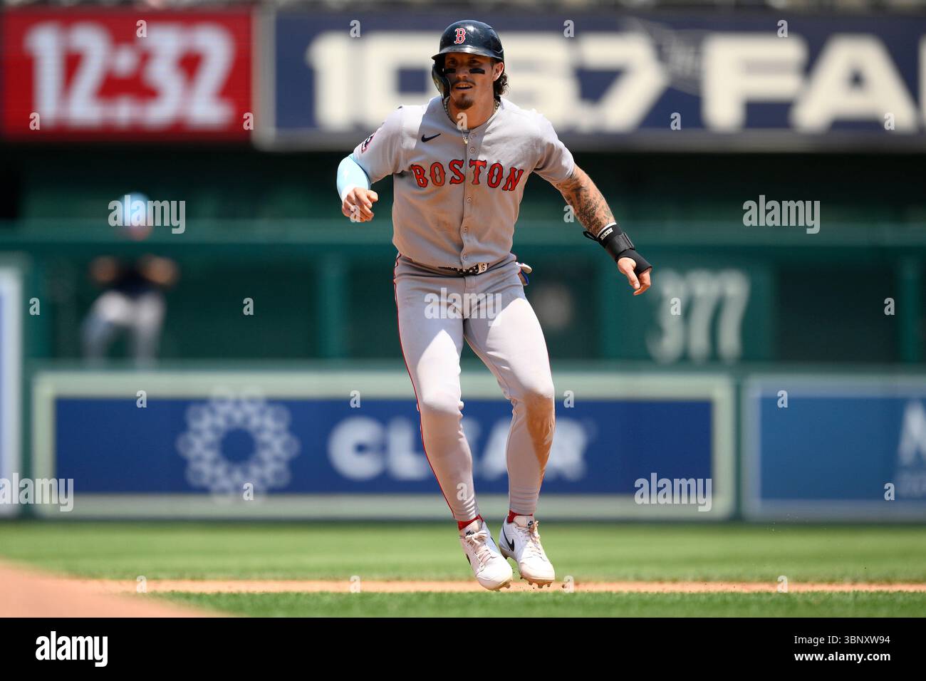 Boston Red Sox's Jarren Duran in action during a baseball game against ...