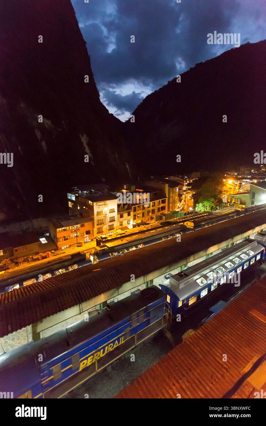 Views from Machu Picchu Town, or Aguas Calientes Train Station, Perú ...