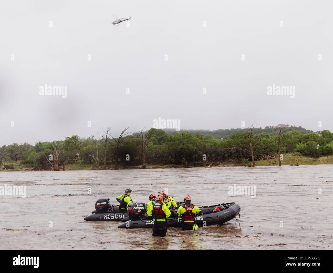 First responders deploy boats along the Guadalupe River after deadly ...