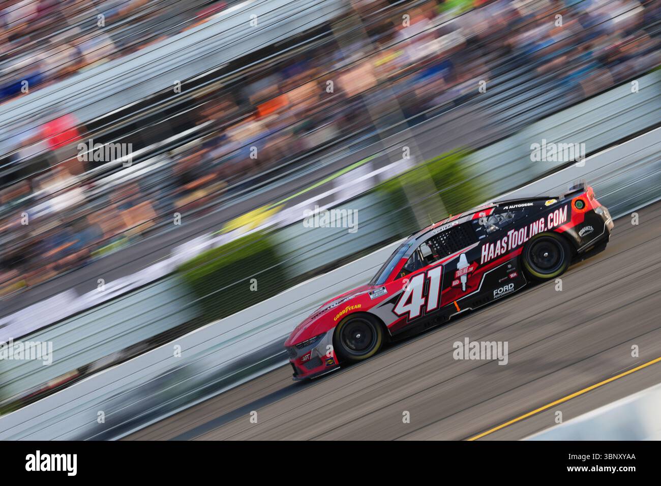 Cole Custer drives during a NASCAR Cup Series auto race at Pocono ...
