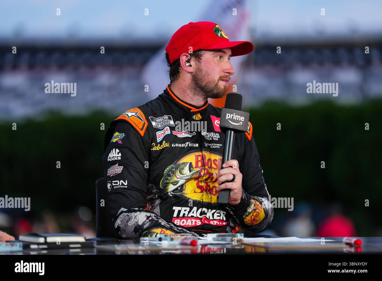 Chase Briscoe visits on set of the NASCAR on Prime post race show ...