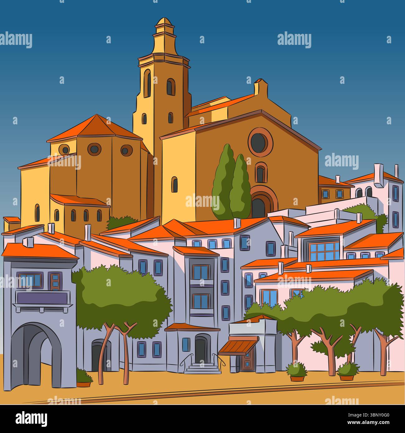 Wall and window in spain Stock Vector Images - Alamy