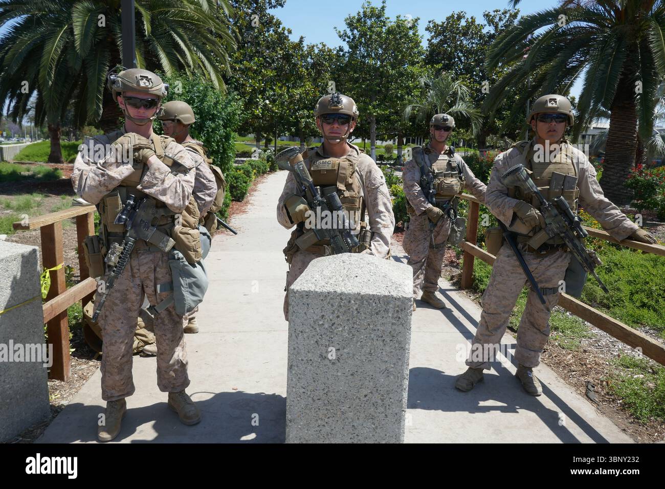 Los Angeles, California, USA 4th July 2025 Federal Building with US ...