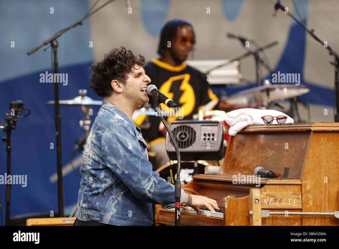 PORTLAND, OR – JULY 4, 2025: Low Cut Connie, led by pianist Adam Weiner ...