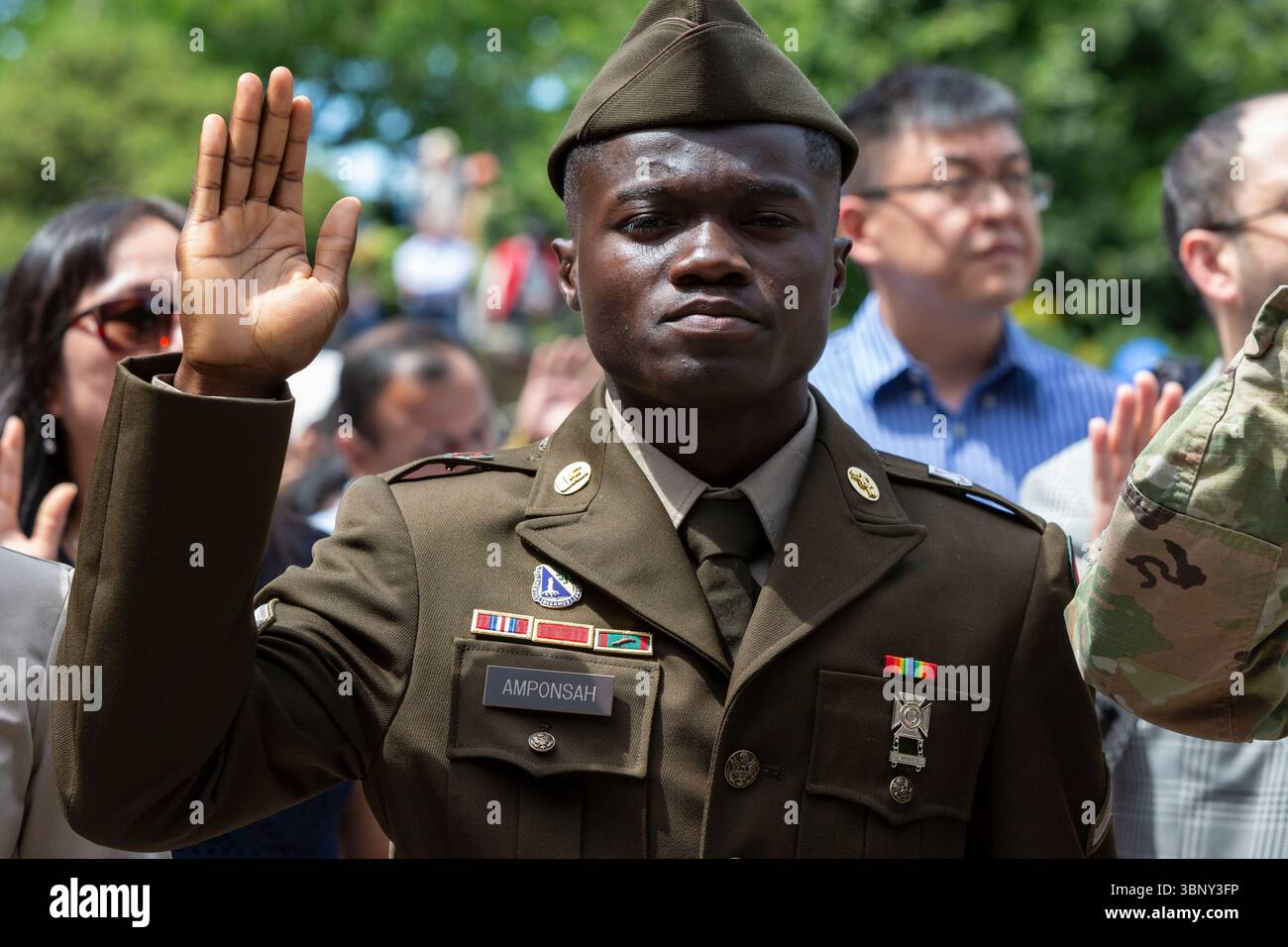 Seattle, Washington, USA. 4th July 2025. A military member from Ghana ...