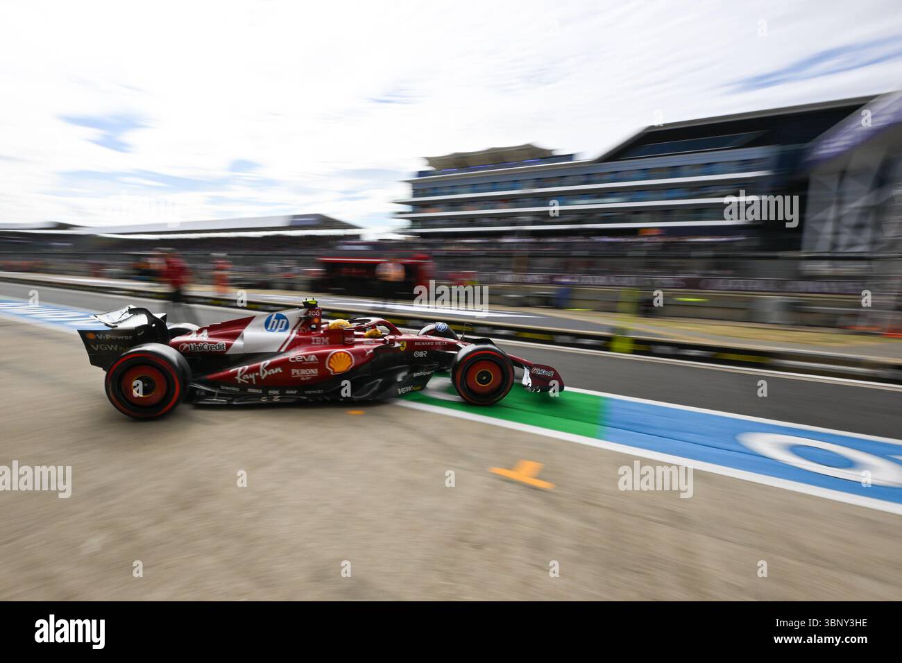 Silverstone, Britain. 4th July, 2025. Ferrari's driver Lewis Hamilton ...