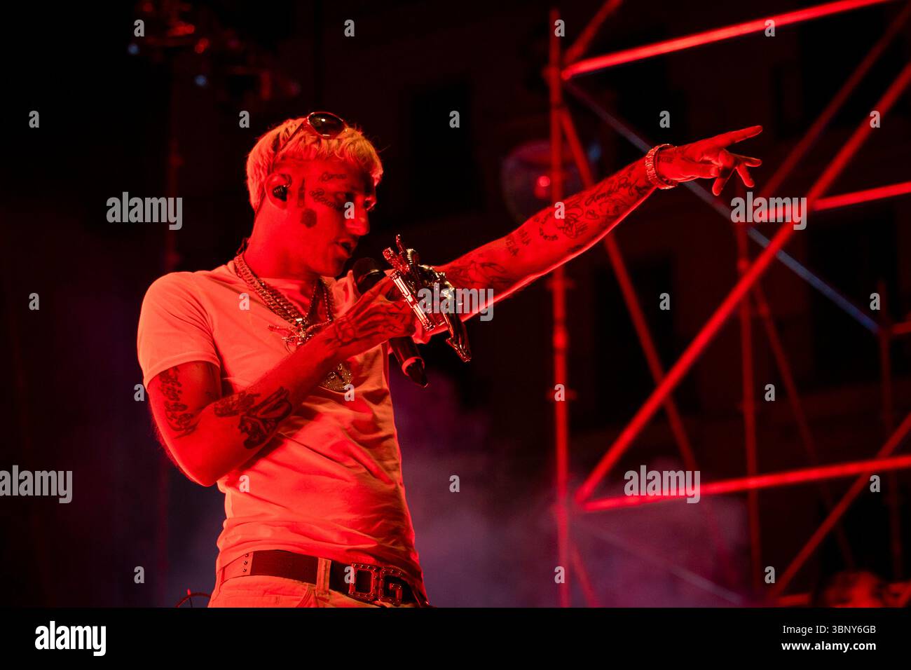 Yung Beef performs during MADO 2025 at Puerta del Sol on July 4, 2025 ...