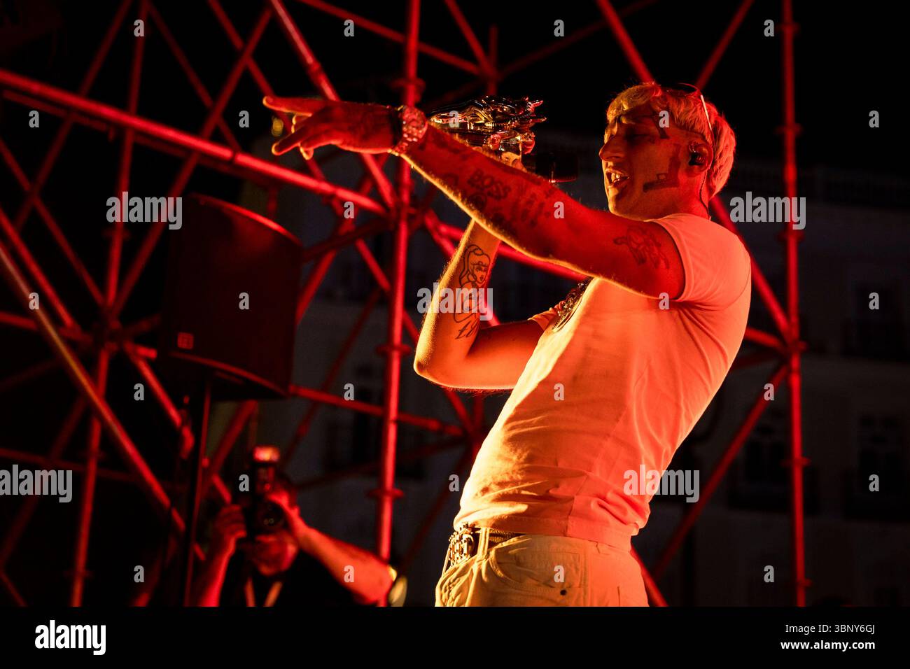 Yung Beef performs during MADO 2025 at Puerta del Sol on July 4, 2025 ...