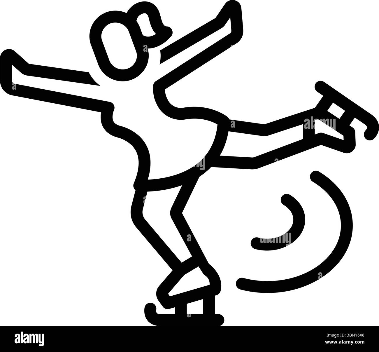 Figure skater woman ice Stock Vector Images - Alamy