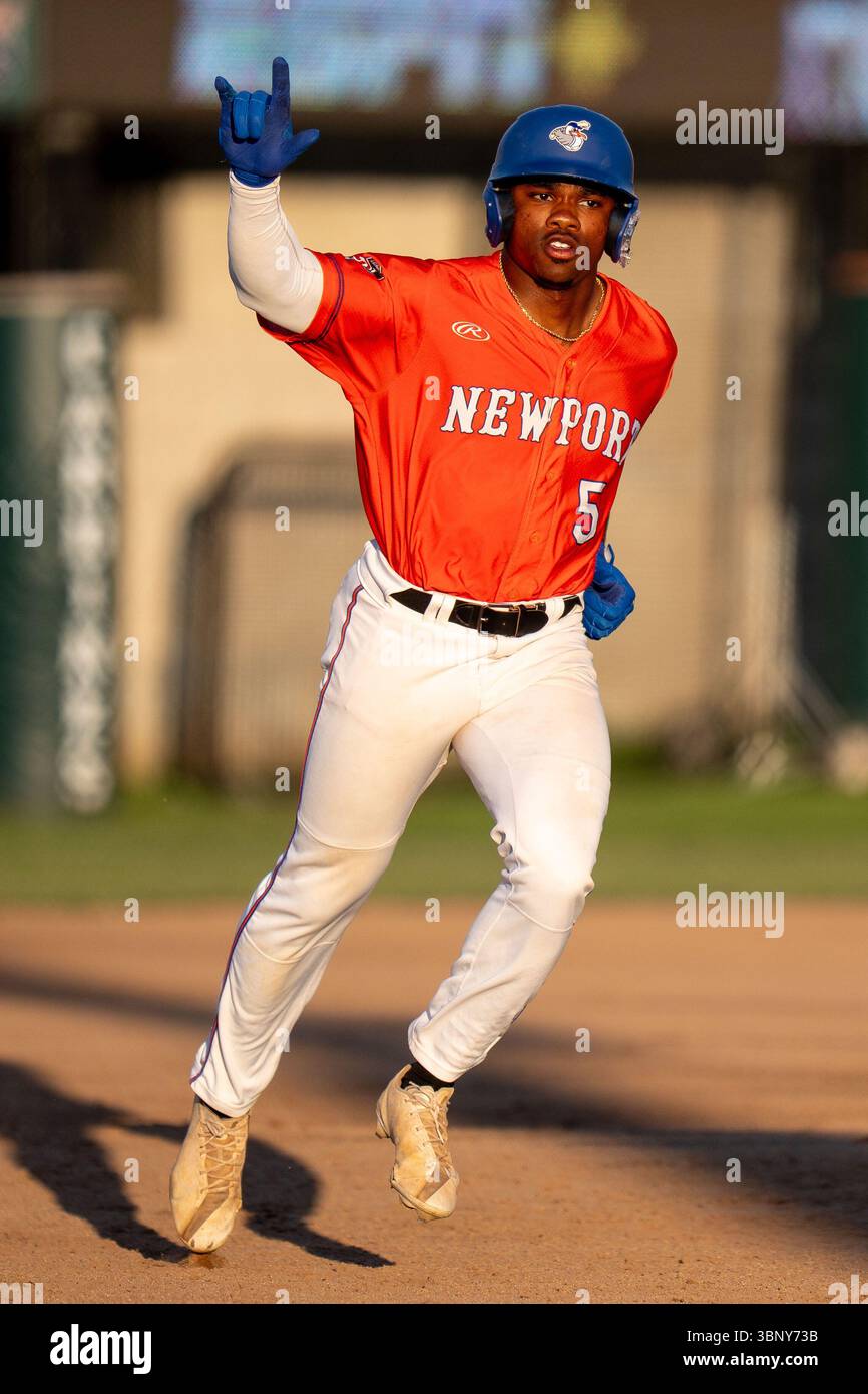 July 4, 2025, Newport, Rhode Island, USA: Newportâ€™s Michael Gupton (5 ...