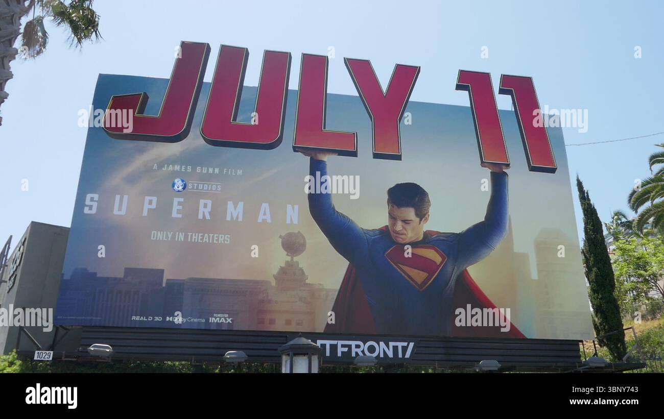 Los Angeles, California, USA 3rd July 2025 Superman Billboard with ...