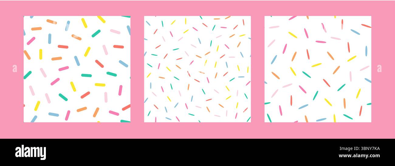 Simple Sprinkle Seamless Pattern. Colorful donut or cake glaze with ...