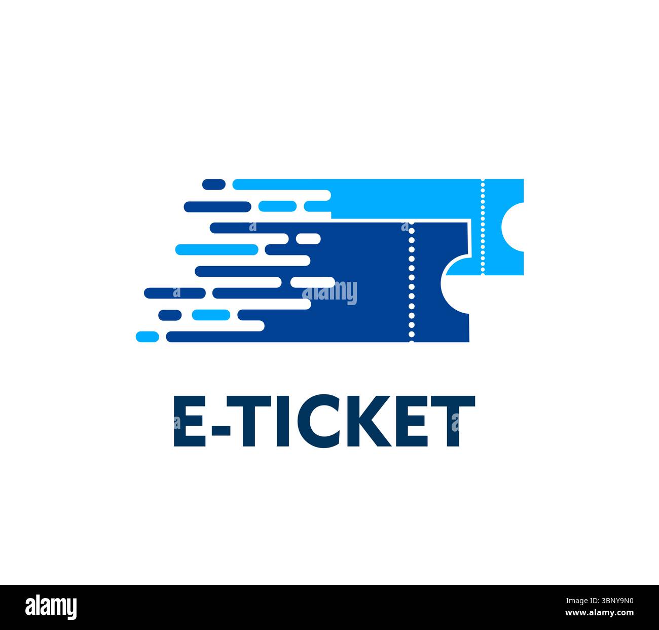 Digital E ticket icon for electronic pass or entry check application ...