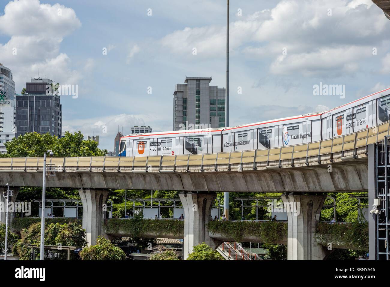 Bangkok Thailand - June 20 2025: The Train coming at BTS Victory ...