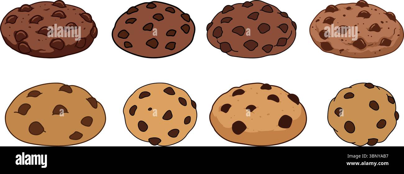 Caramel chocolate chip Stock Vector Images - Alamy