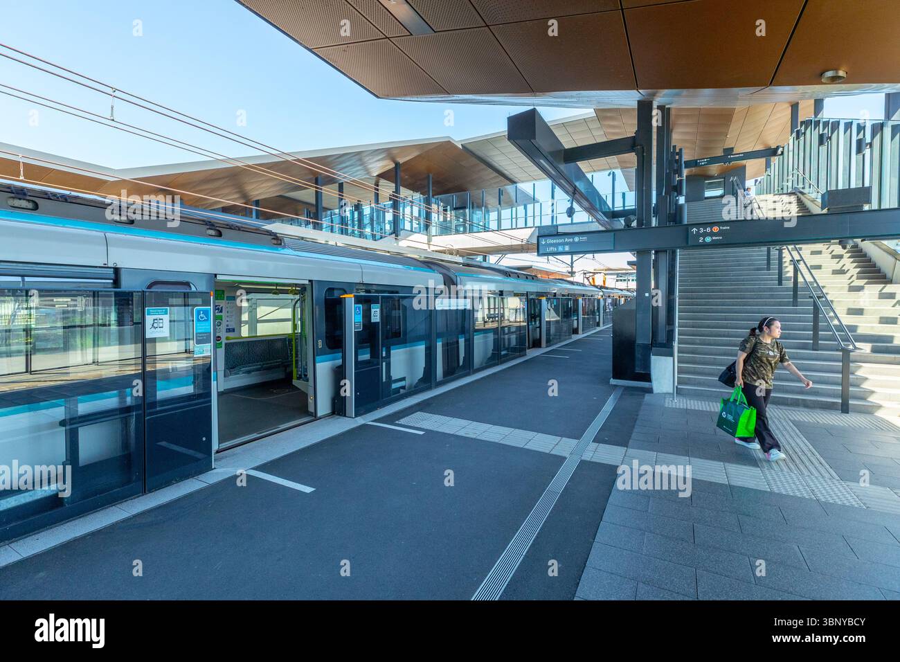 The modern driverless 'Sydney Metro' train line running between ...