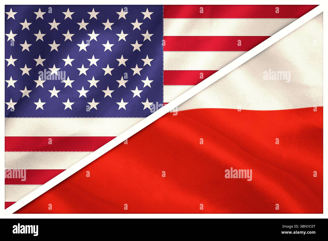 Flags of Poland and America Stock Photo - Alamy