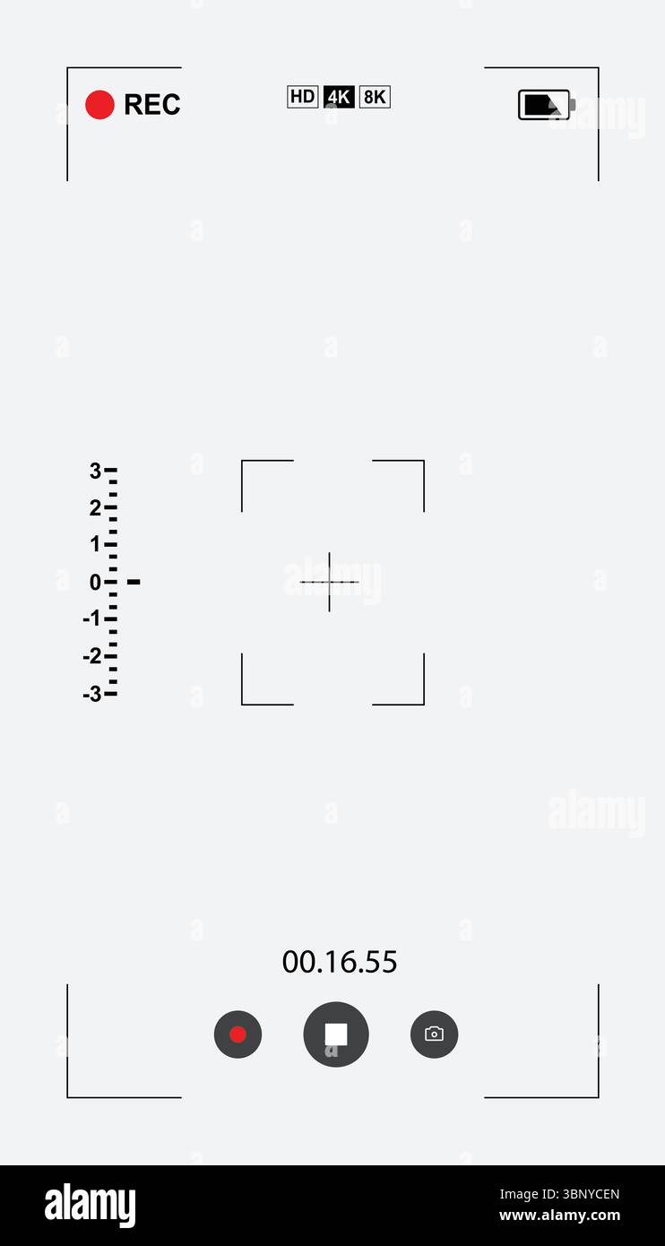 smartphone camera video recording overlay, Camera Recording Screen ...