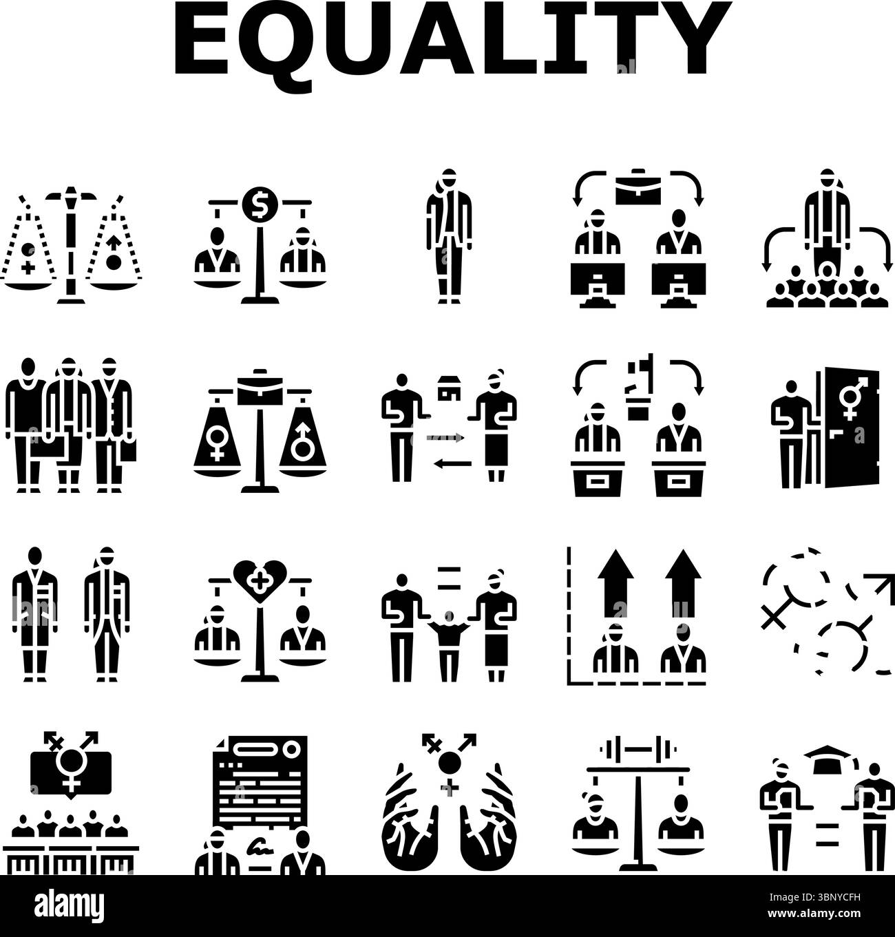 Gender equality balance black Cut Out Stock Images & Pictures - Alamy