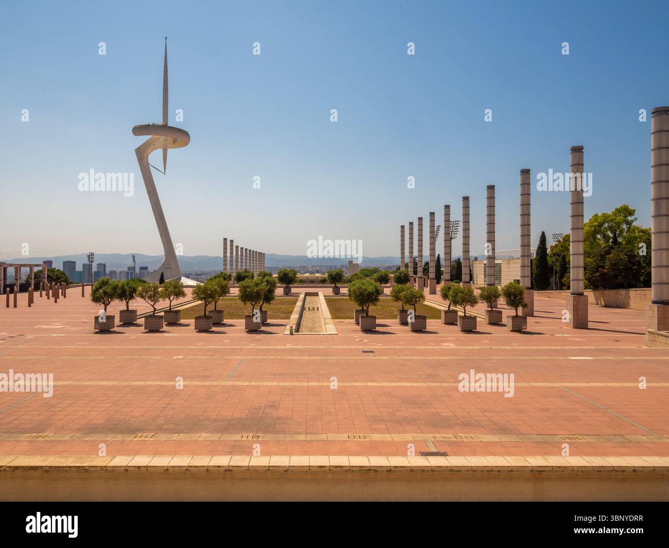 The iconic Montjuïc Communications Tower by Santiago Calatrava in the ...