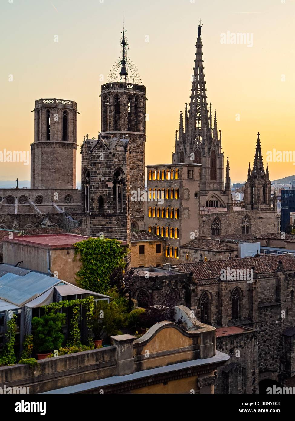Spires roof barcelona cathedral hi-res stock photography and images - Alamy