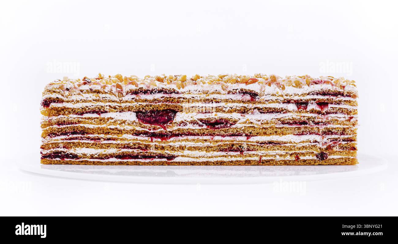 Beautifully crafted layered cake Cut Out Stock Images & Pictures - Alamy