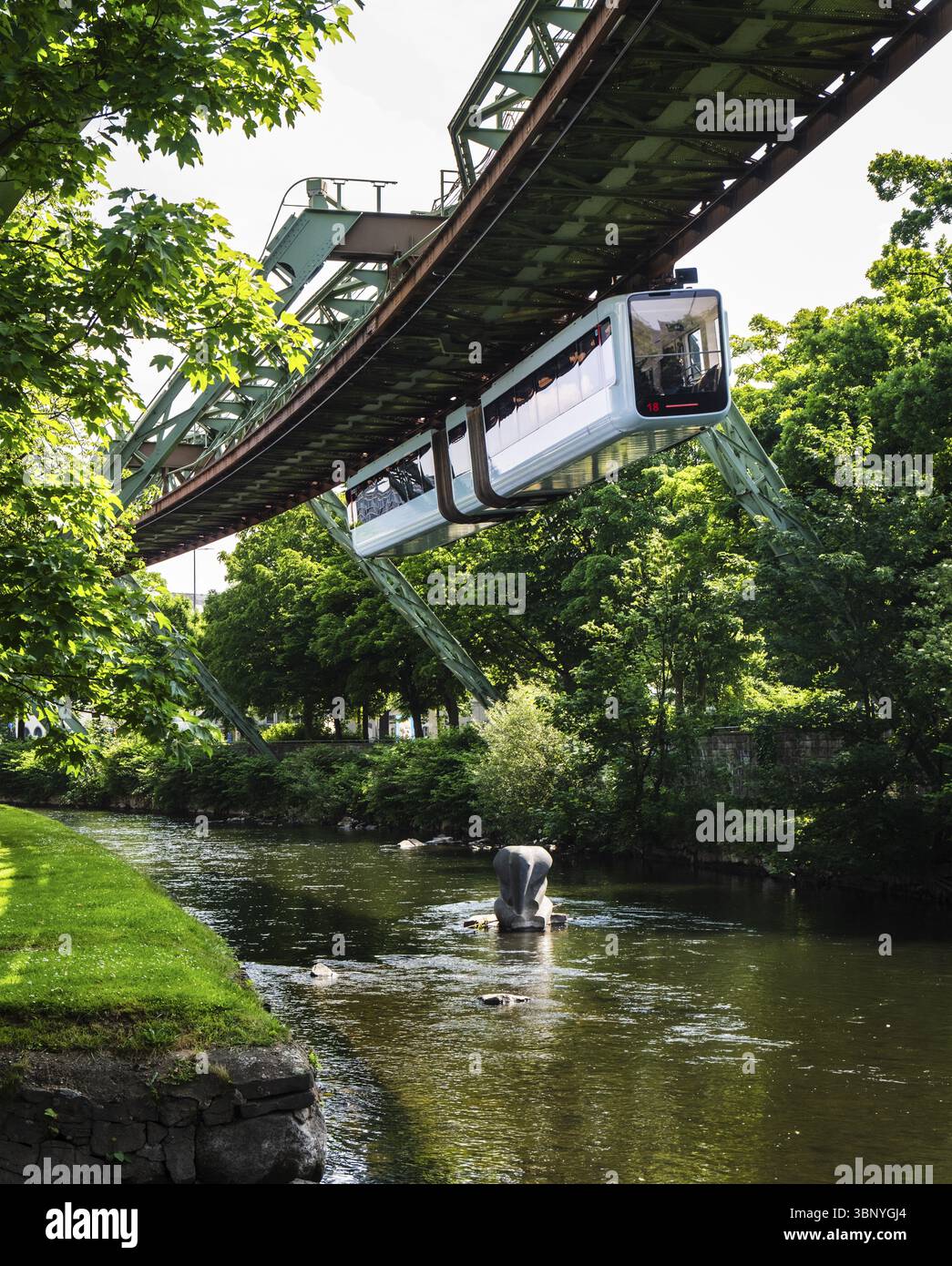 A suspension railway at the crash site of Tuffi the elephant. A ...