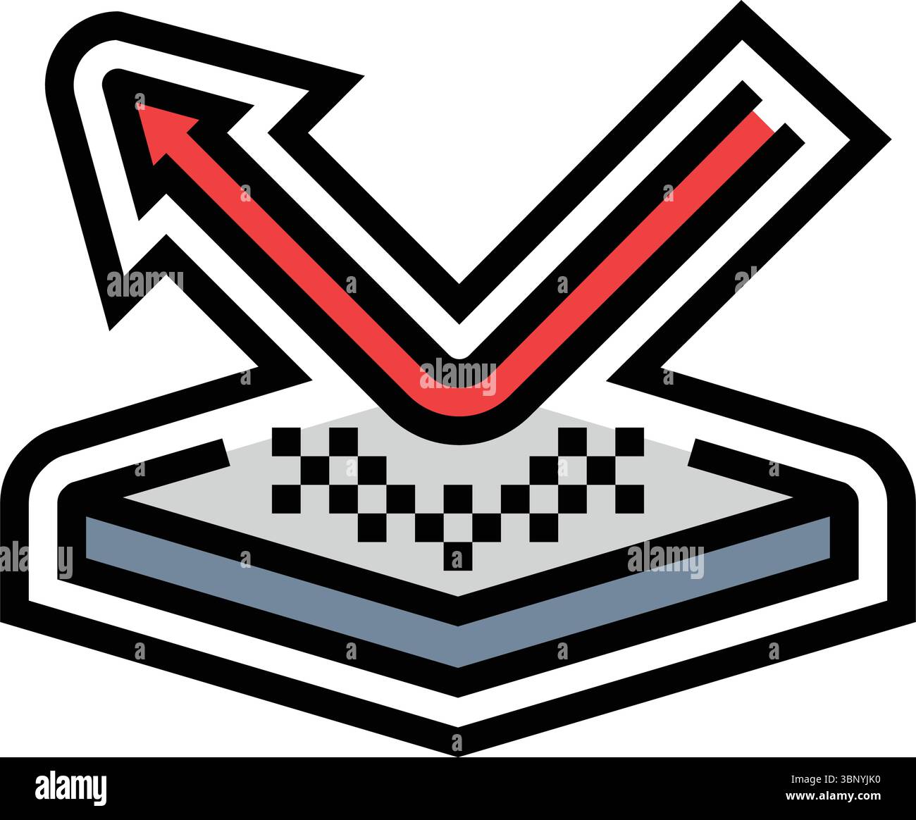 non sticky surface color icon vector illustration Stock Vector Image ...