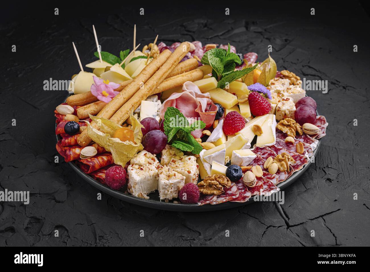 Assortment cured meats snack hi-res stock photography and images - Alamy