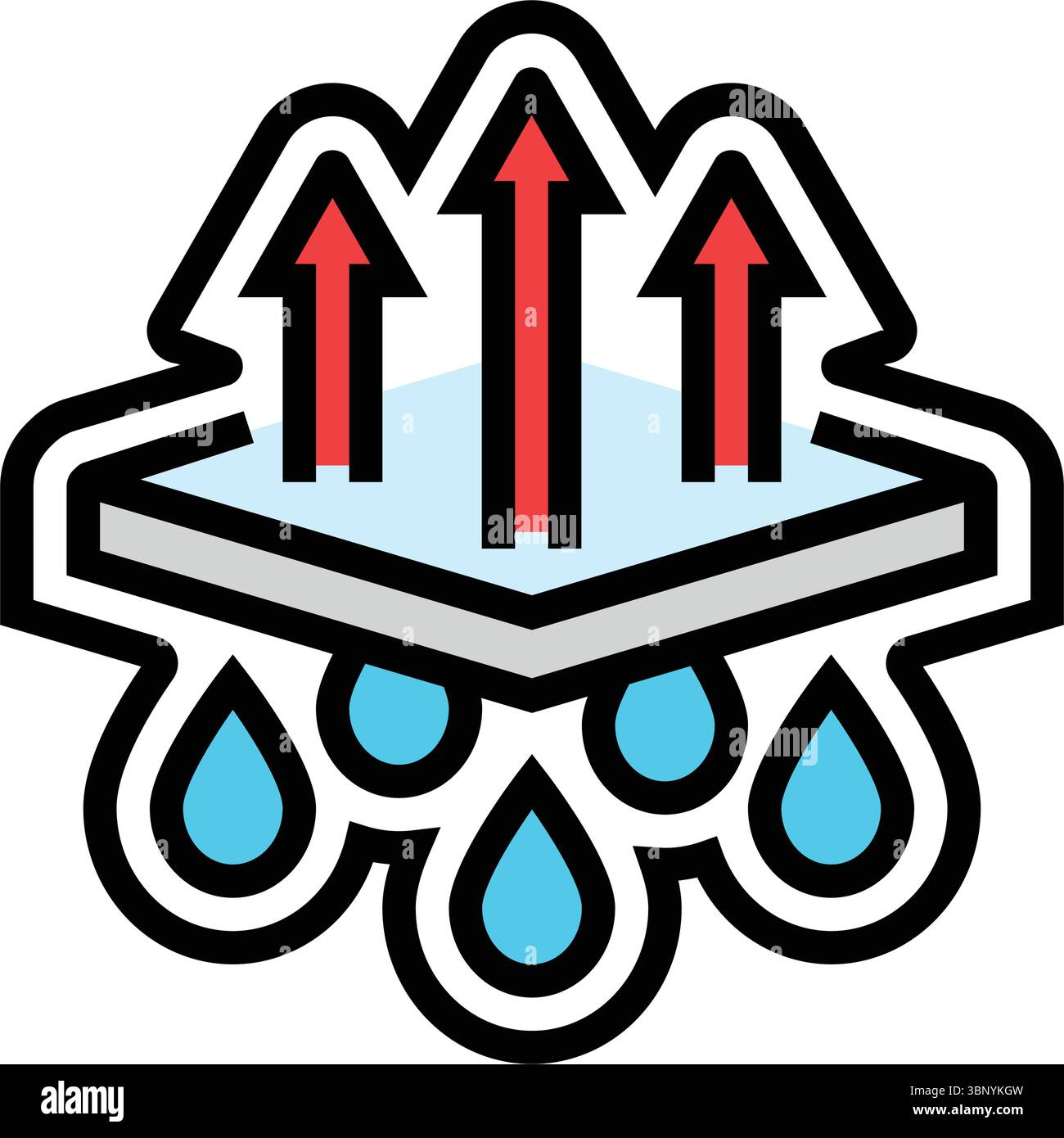 moisture wicking material color icon vector illustration Stock Vector ...