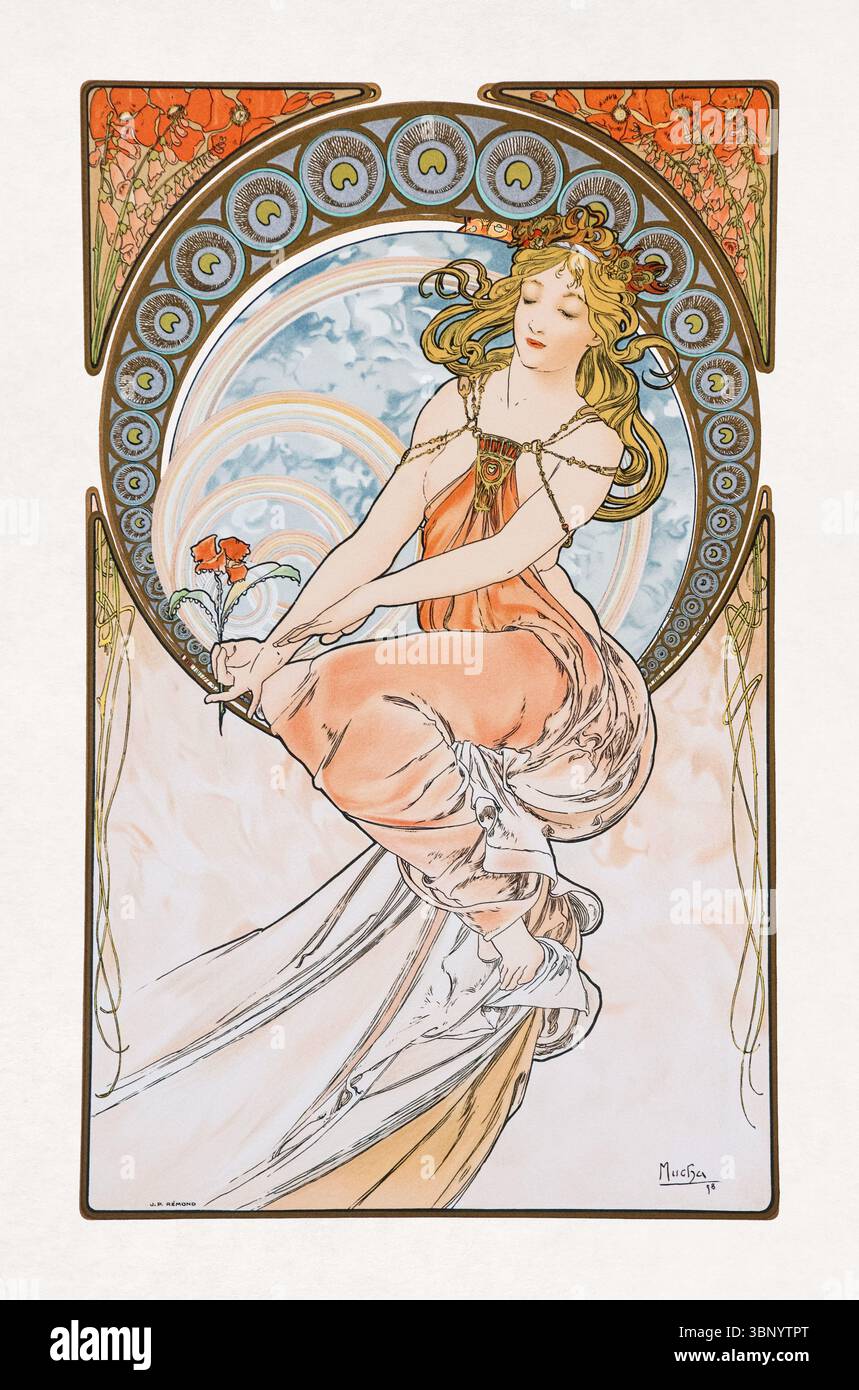 Color lithograph produced in 1898 by Alphonse Mucha. It is part of the ...