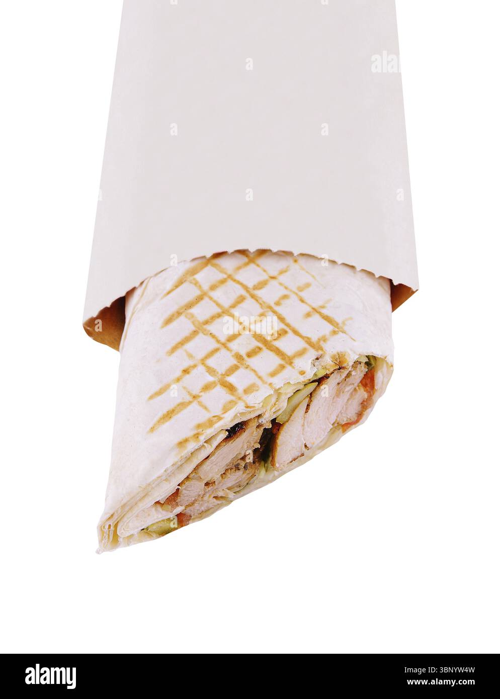 food still-life, Doner kebab isolated on white background Stock Photo ...