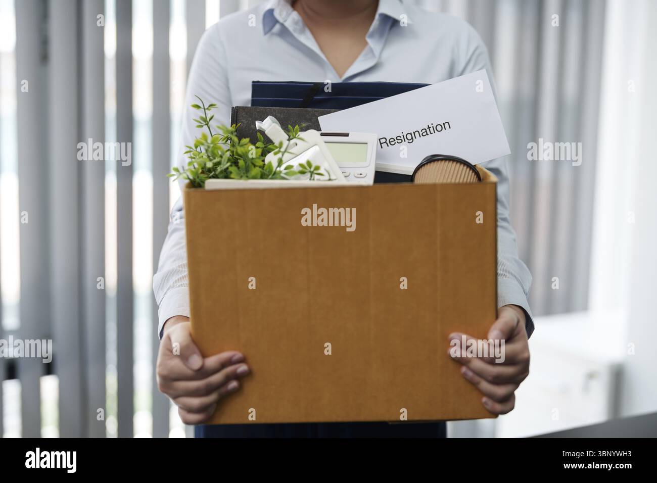 Business people breaking the contract with resignation letter staff ...