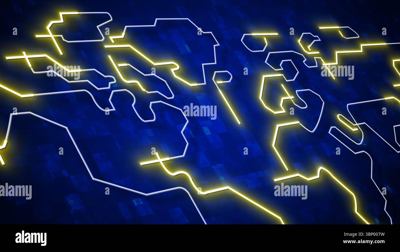 Animation map world hi-res stock photography and images - Alamy