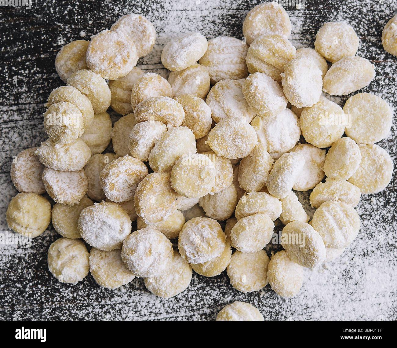 food still-life, Sweet, round cookies rolled in powdered sugar Stock ...