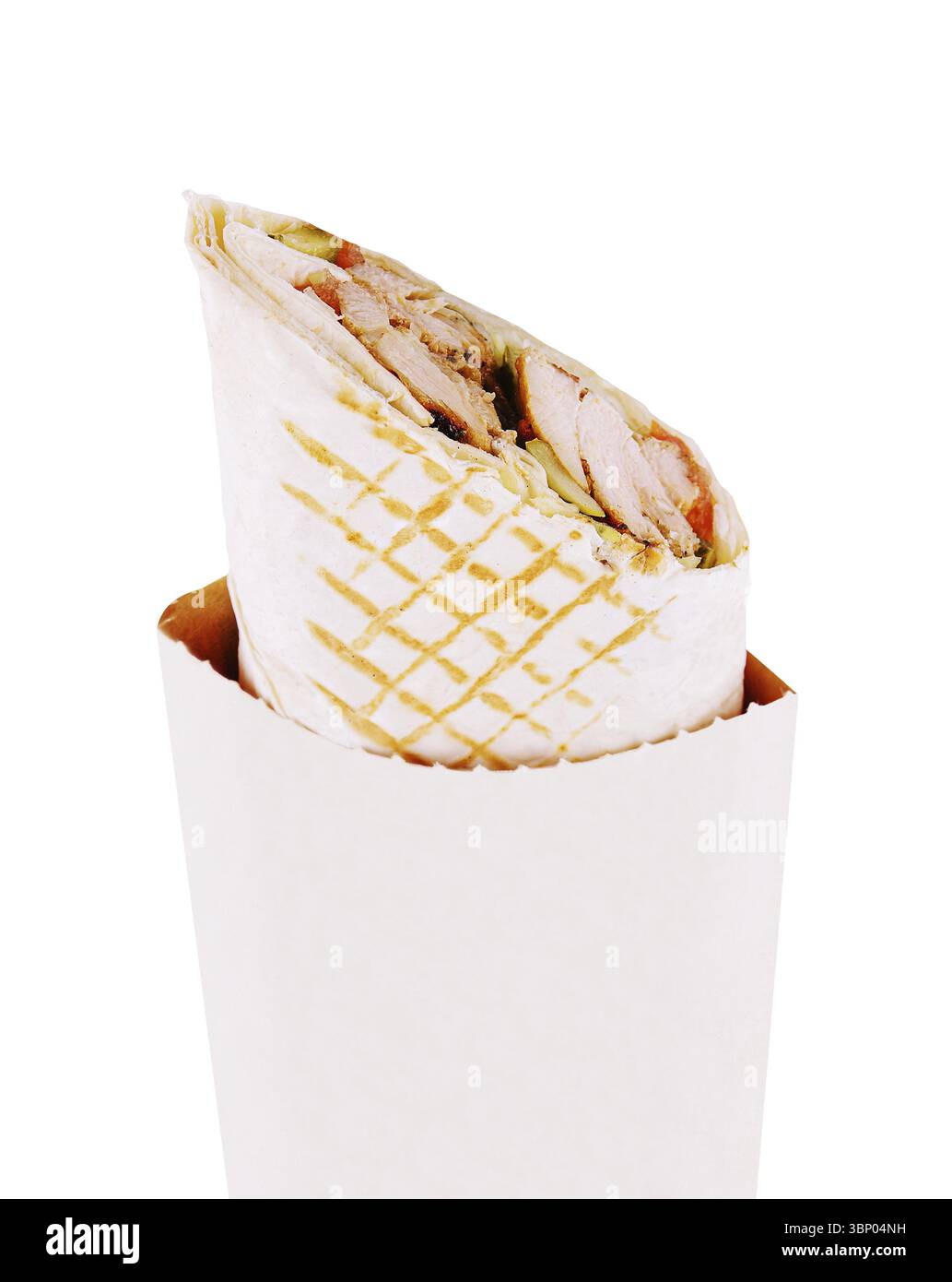 food still-life, Doner kebab isolated on white background Stock Photo ...