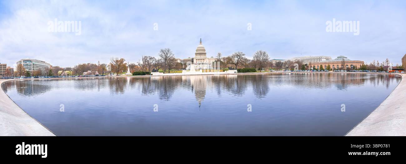 United States Capitol panoramic view, Washington DC, capital of USA ...