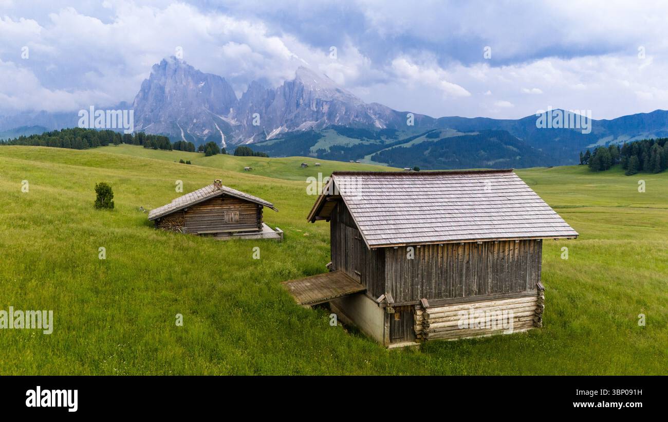 Drone view alpe di siusi hi-res stock photography and images - Alamy
