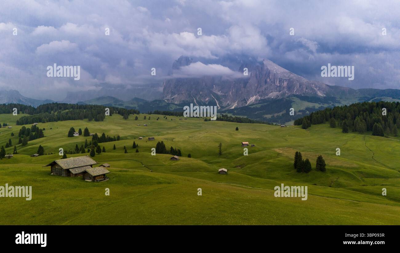 Drone view alpe di siusi hi-res stock photography and images - Alamy