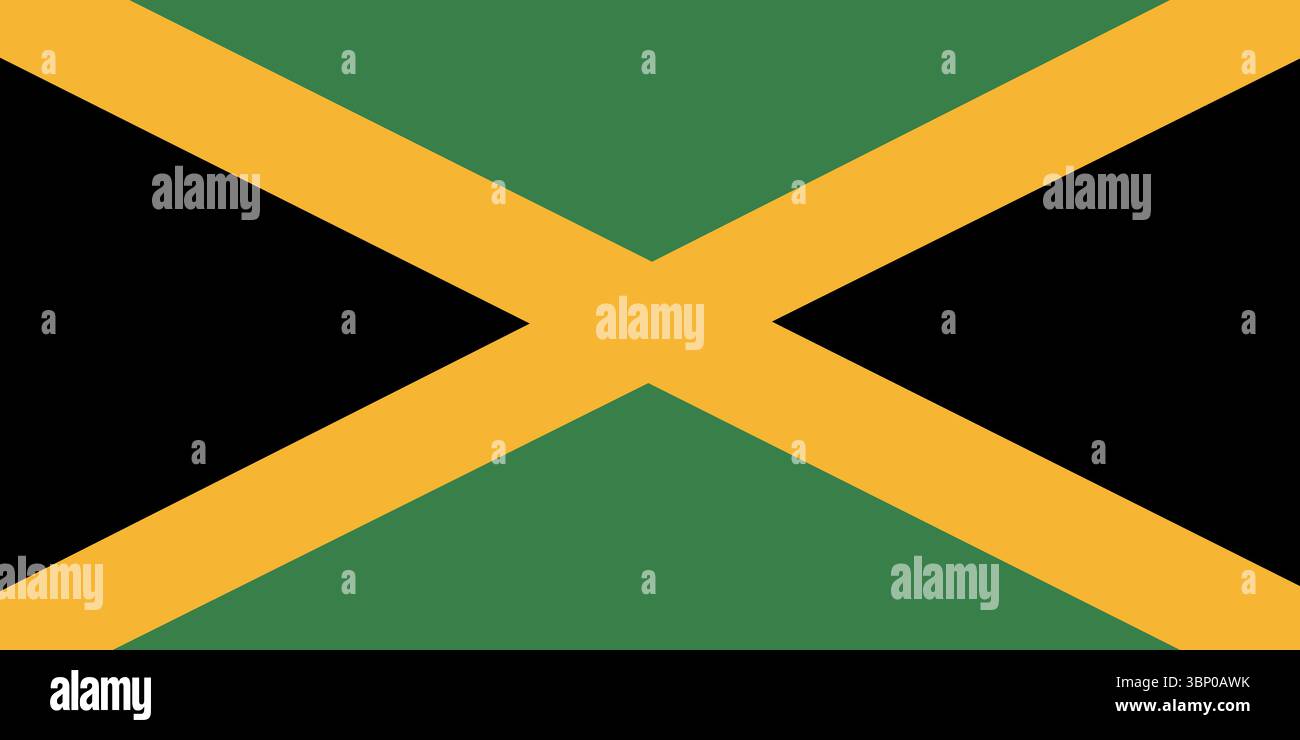 Jamaica flag. Official colors and proportions. National Jamaica flag ...