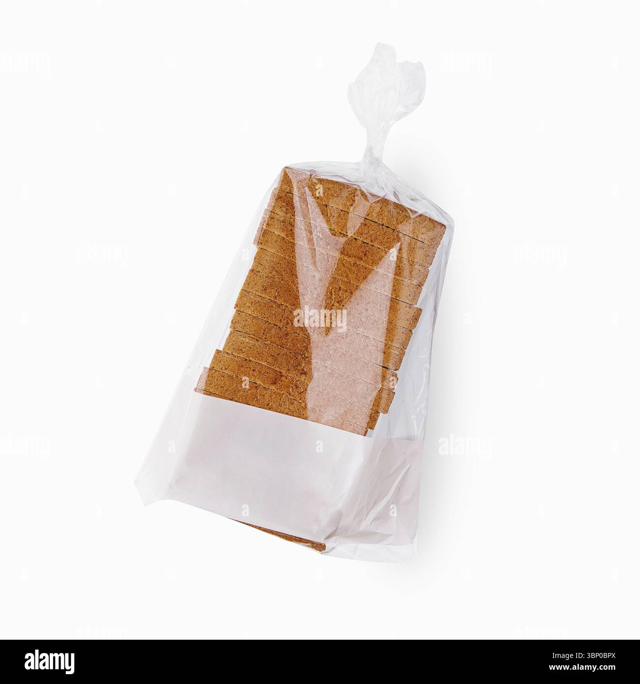 food still-life, Close up of white sliced toast bread in transparent ...