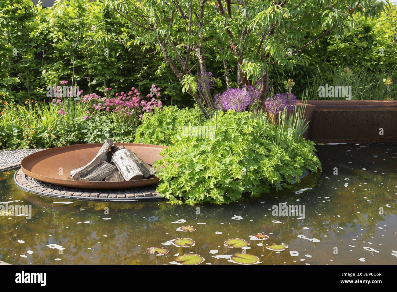 Modern garden design landscape architecture hi-res stock photography ...