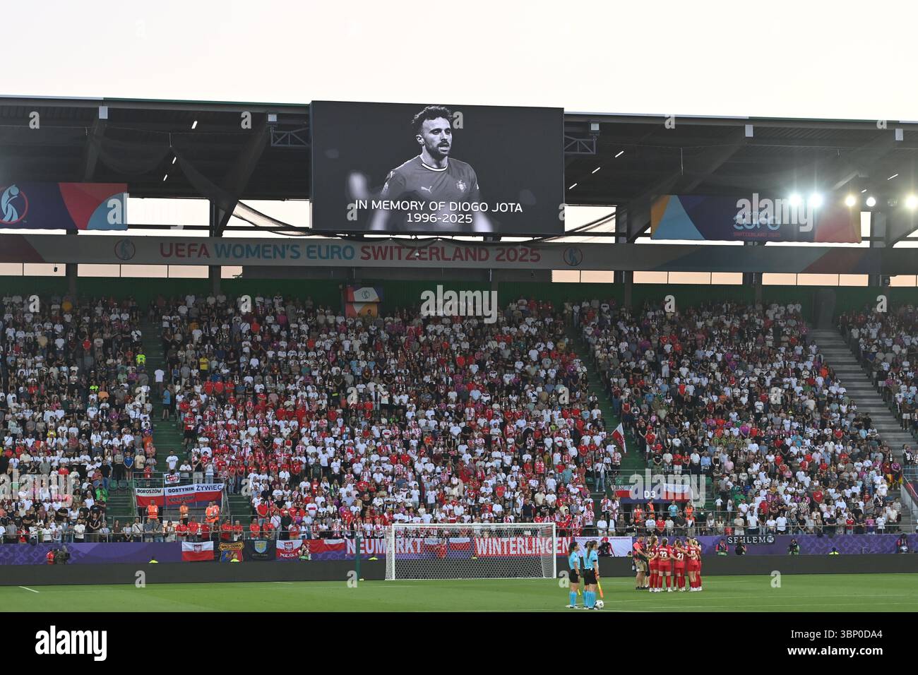 A minute's silence for the fatally injured player Diogo JOTA. UEFA ...