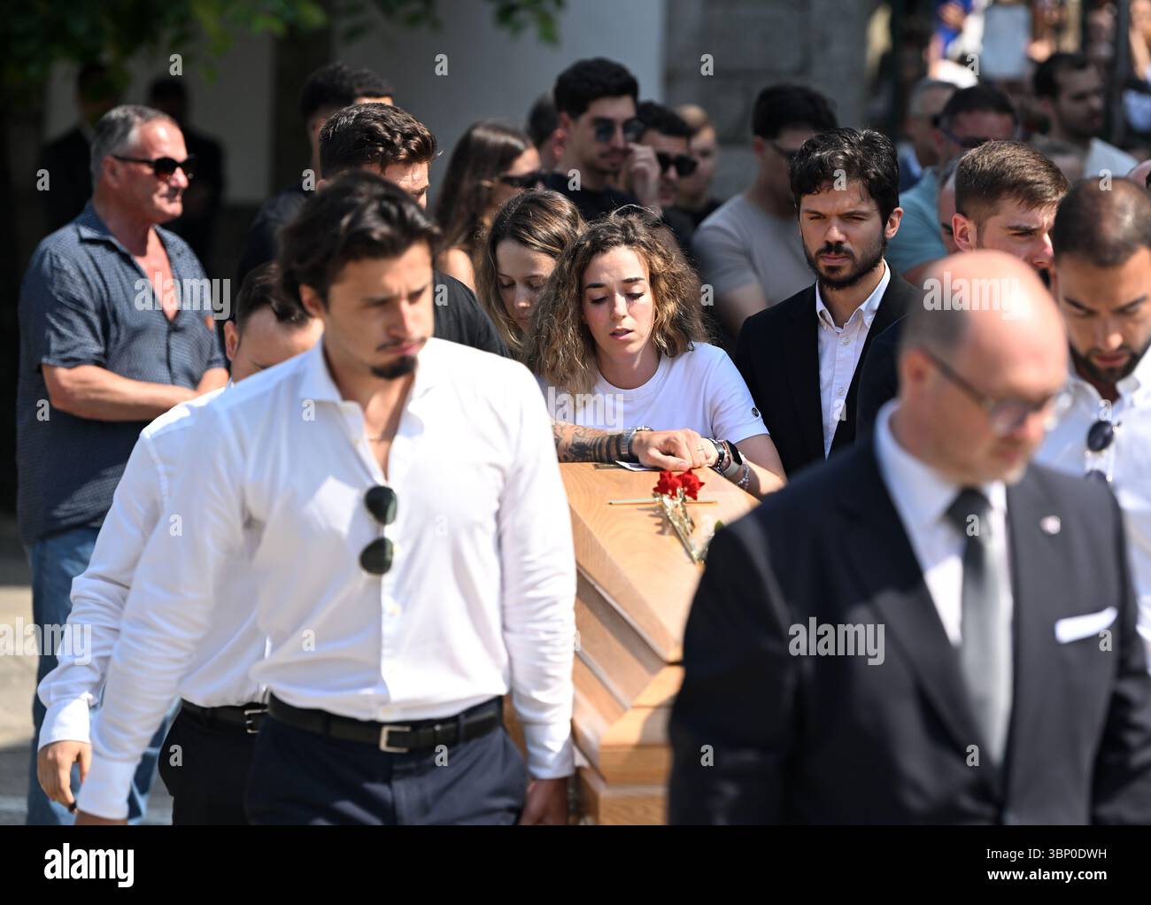 Diogo Jota's wife Rute Cardoso after the funeral of Diogo Jota and ...
