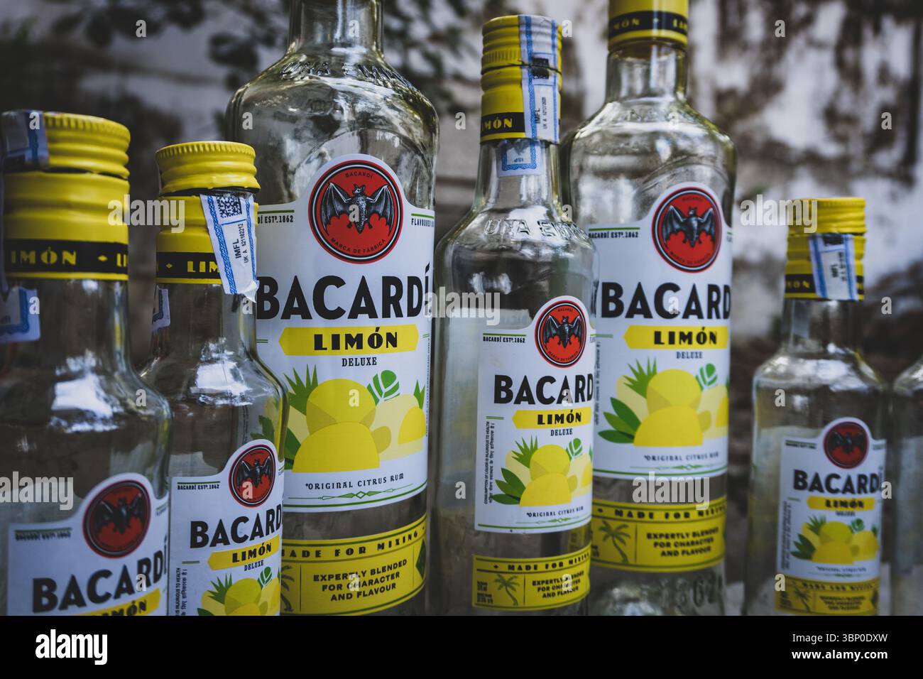 July5th2025 Dehradun City Uttarakhand India. Bacardi White Rum Bottles ...