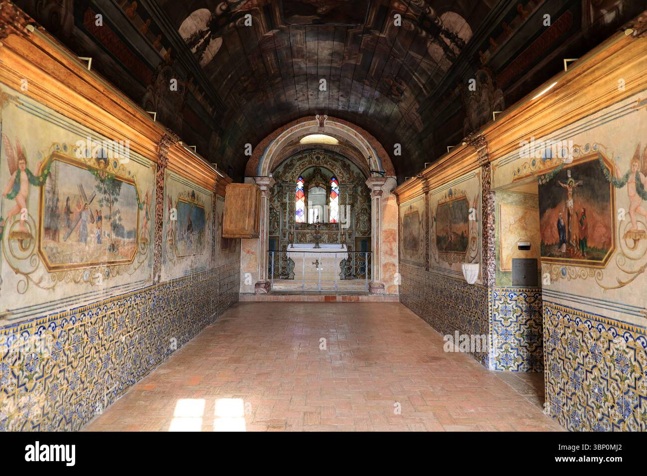 Interior view of the old church of the Sanctuary of Our Lady of Mercy ...