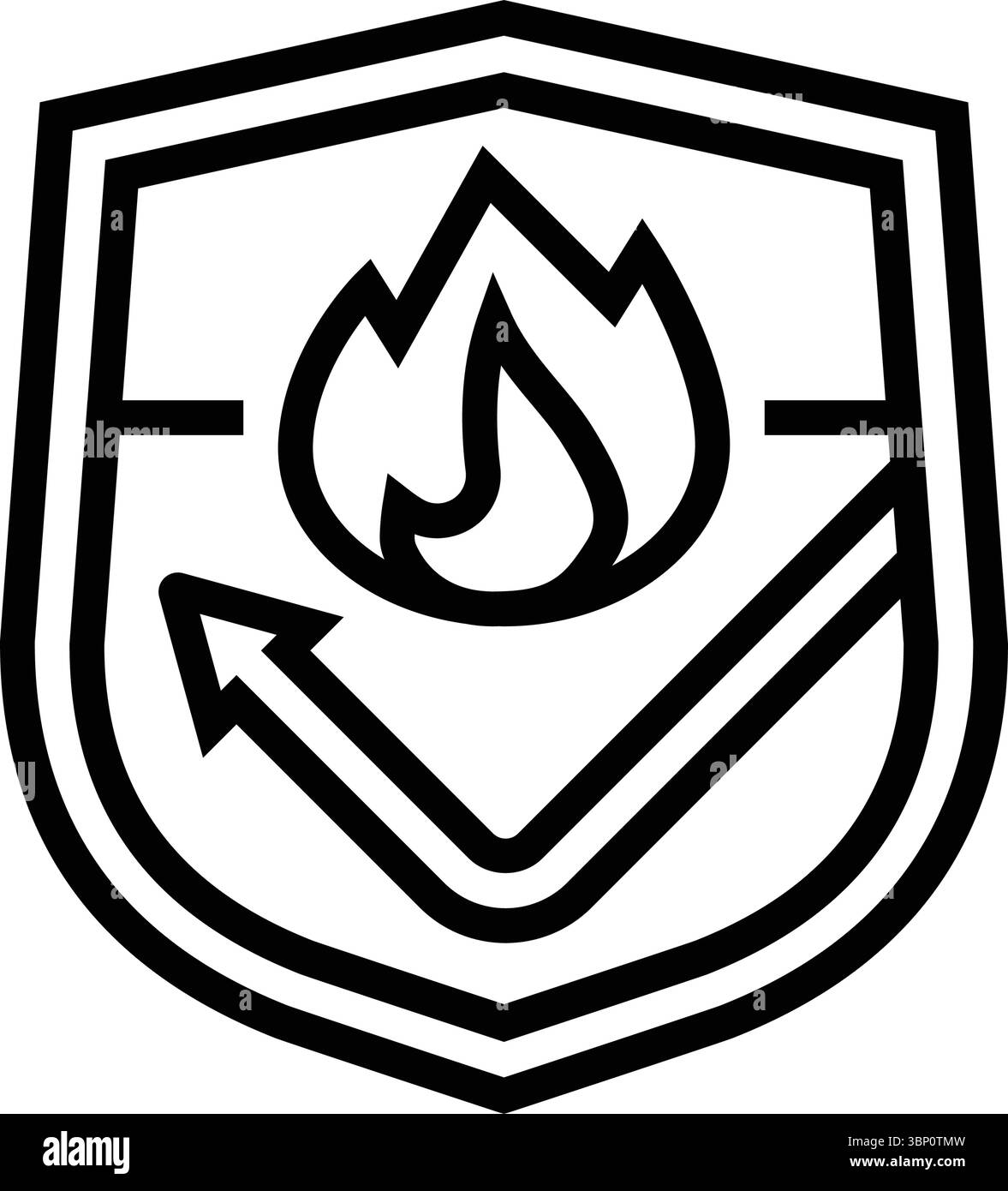 flame retardant line icon vector illustration Stock Vector Image & Art ...